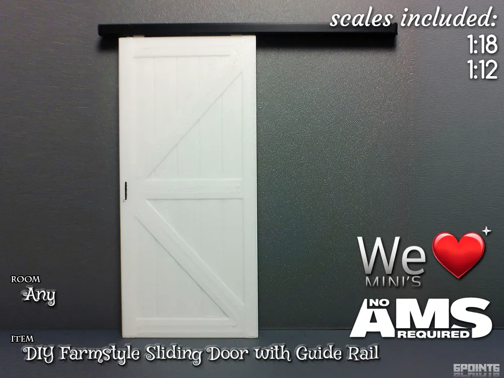 WLM - DIY Farmstyle Sliding Door - Free 3D Print Model - MakerWorld