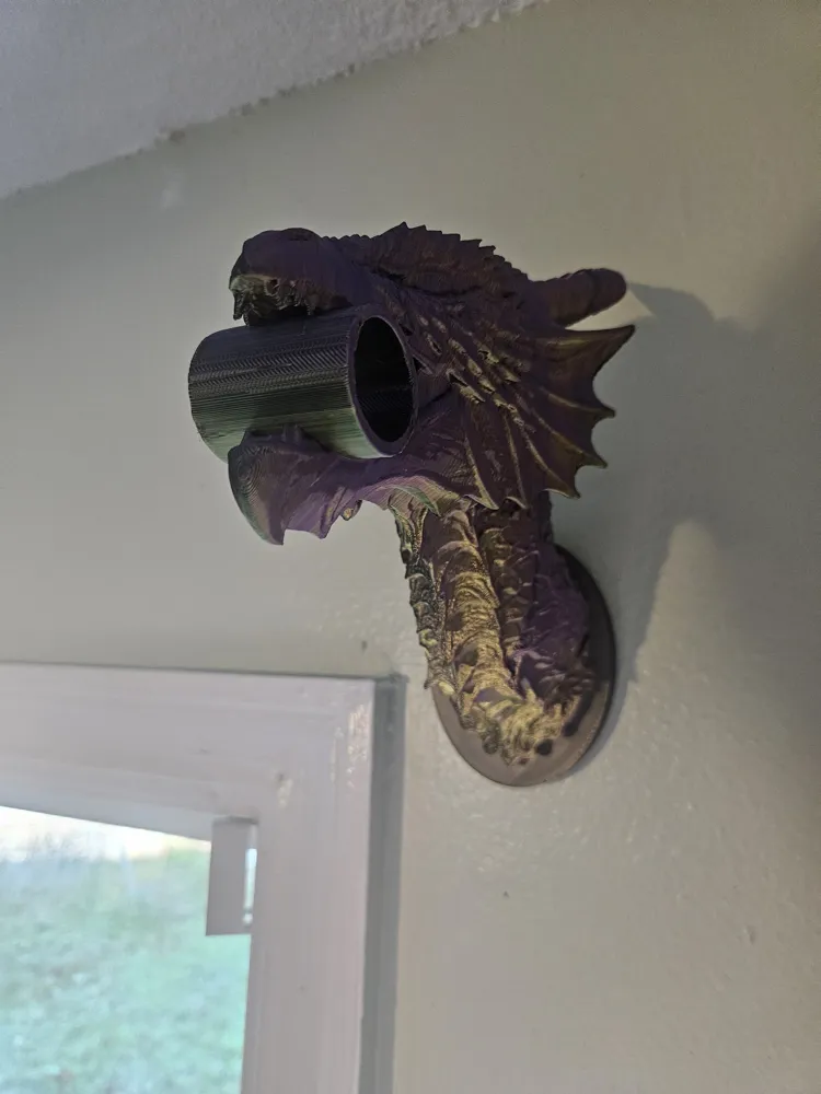 The Guardian Dragon:Functional Drapery Rod Bracket - Free 3D Print ...