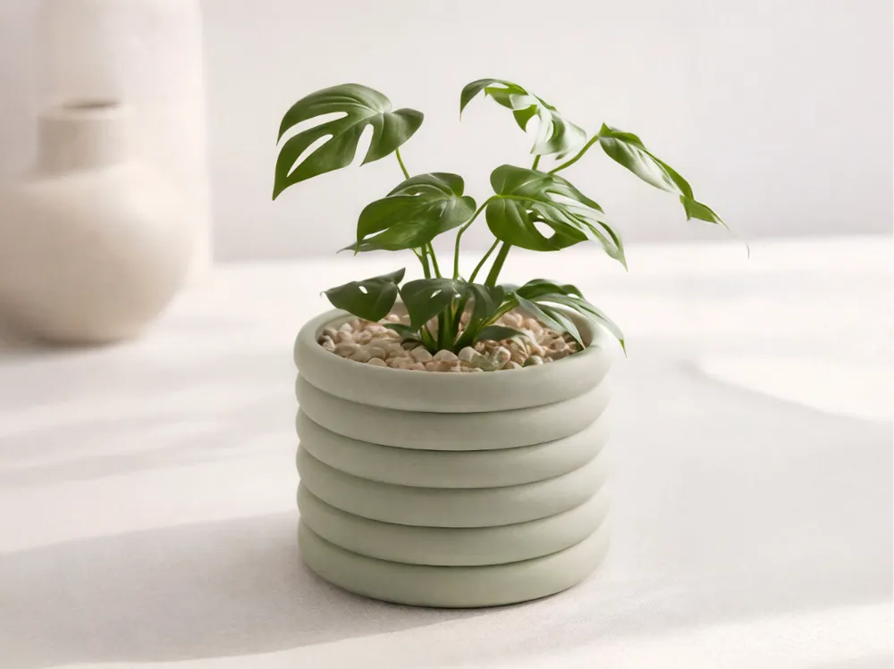 Modern Planter Vase Spring - Free 3D Print Model - MakerWorld