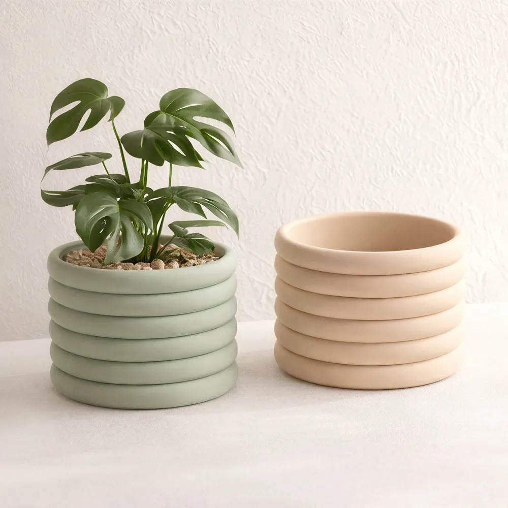 Modern Planter Vase Spring - Free 3D Print Model - MakerWorld