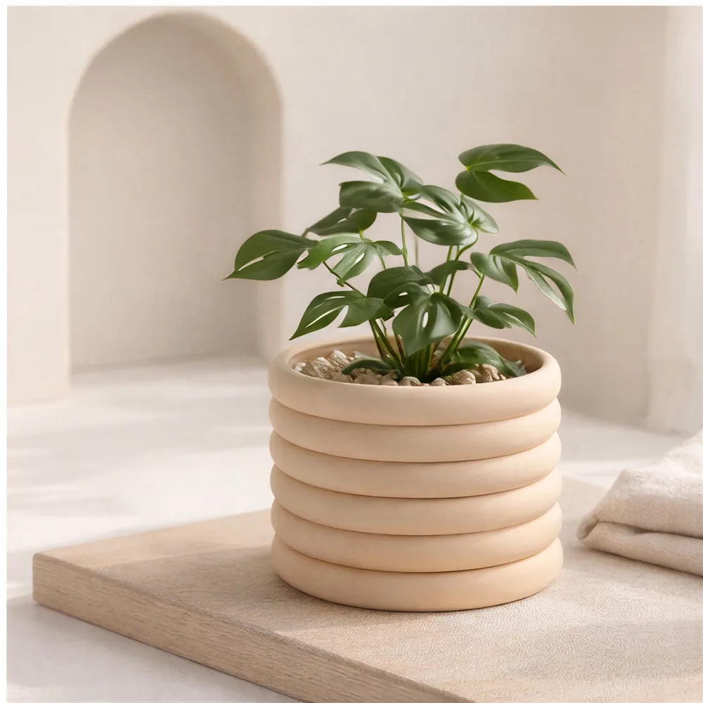 Modern Planter Vase Spring - Free 3D Print Model - MakerWorld