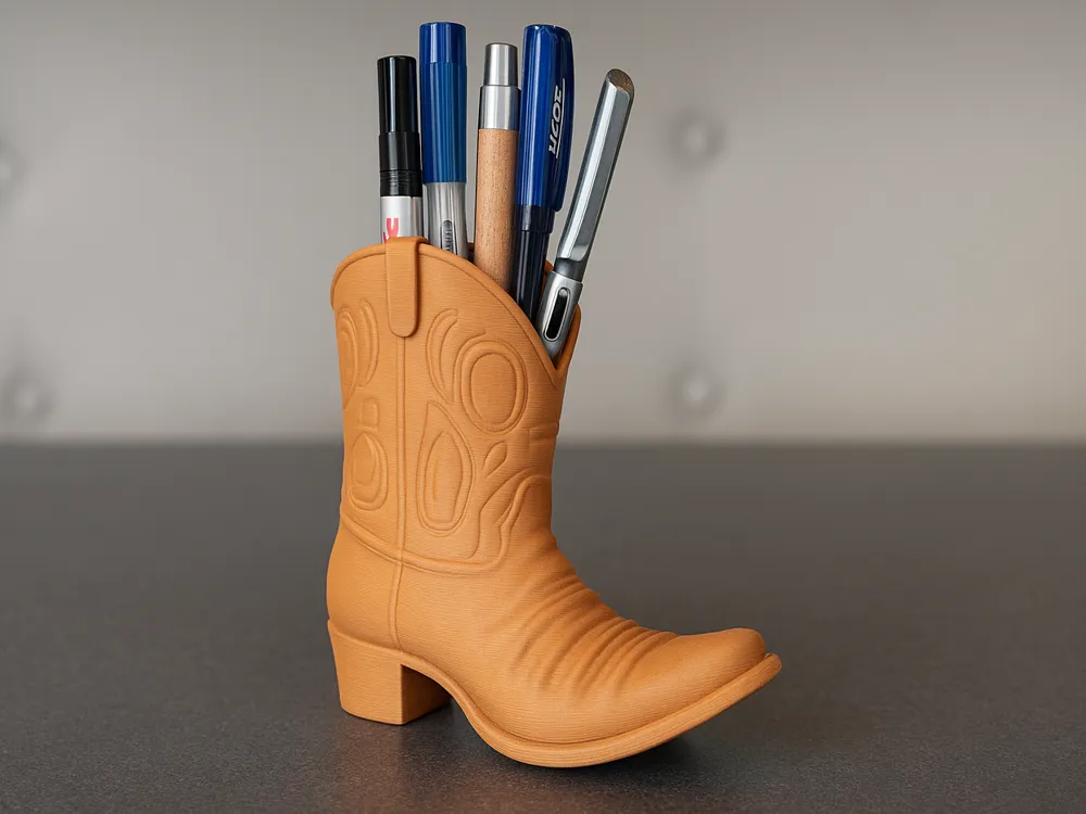 Cowboyboot Desk Organizer - Free 3D Print Model - MakerWorld