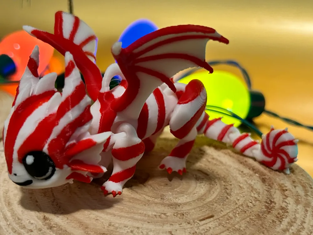 Candy Cane Dragon articulating by Meyerhouse MakerWorld: Download Free ...
