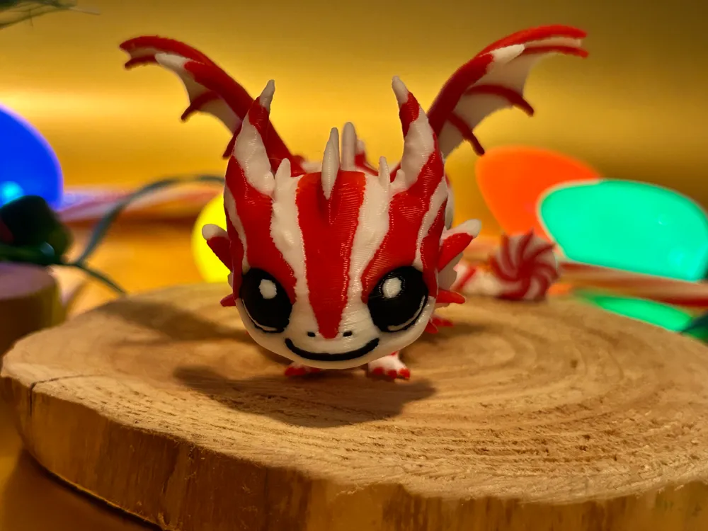 Candy Cane Dragon articulating by Meyerhouse MakerWorld: Download Free ...