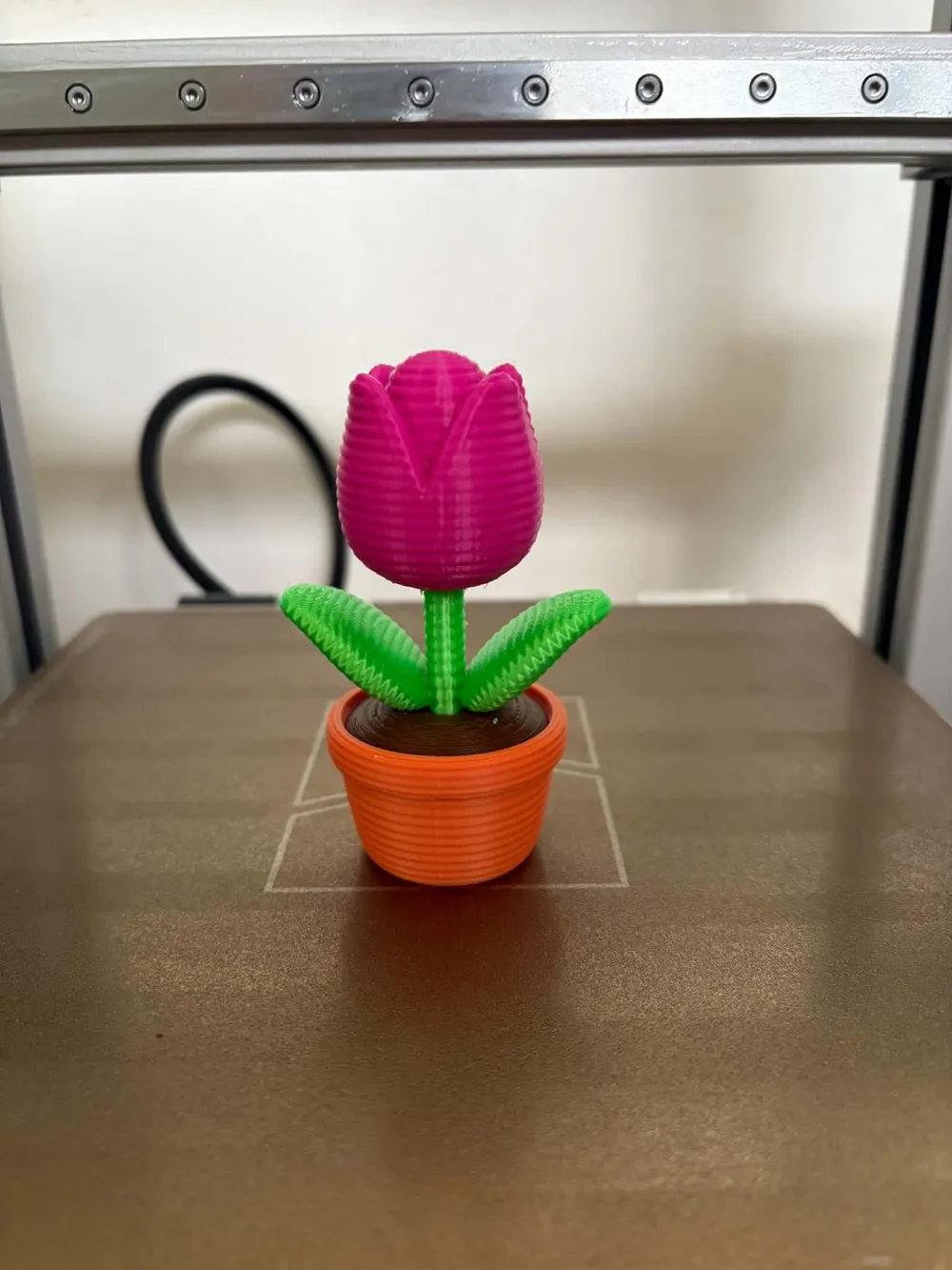 Cute Knitted Tulip in Pot –3D Printed Flower Decor - Free 3D Print ...