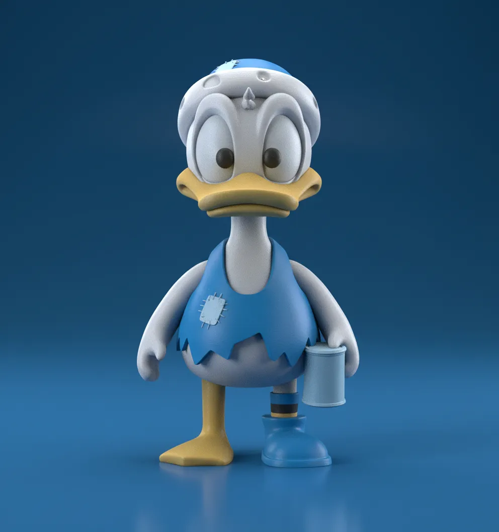 Pato Donald SIN HOGAR - Multicolor Sin AMS - Modelo de impresión 3D ...