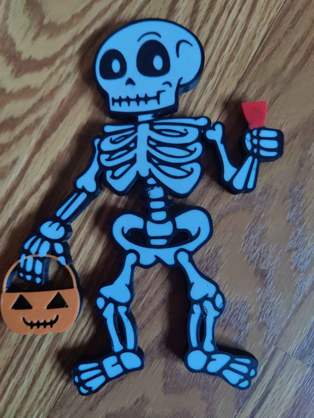 Multicolor Skeleton with Trick or Treat Basket and Wine by Uncle Joeys ...