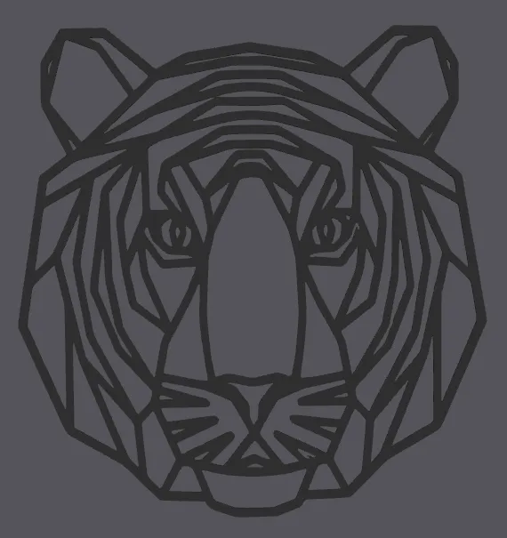 Tiger 2D Geometric Art by Koen MakerWorld: Download Free 3D Models