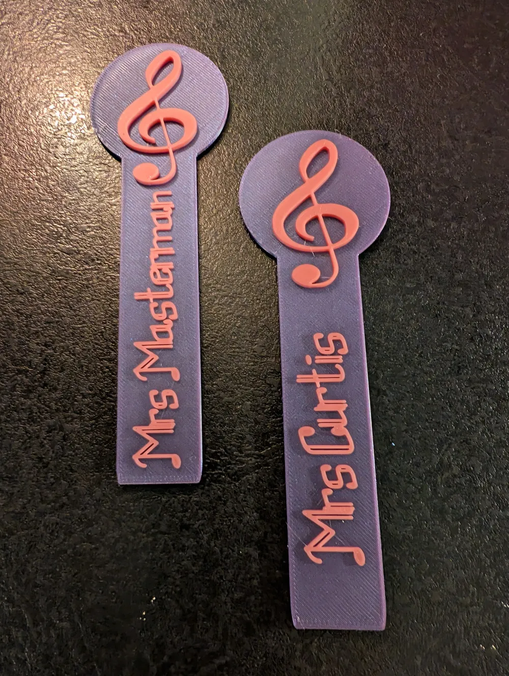 Musical Treble Clef Bookmark Name - Teacher Gift - Free 3D Print Model ...