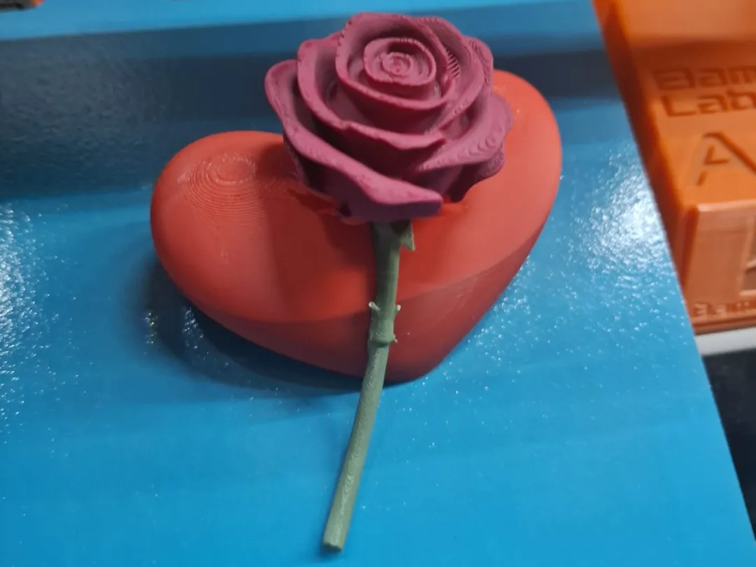 Herz mit Rose – Valentinstags-Deko-Heart with Rose – Kostenloses 3D ...