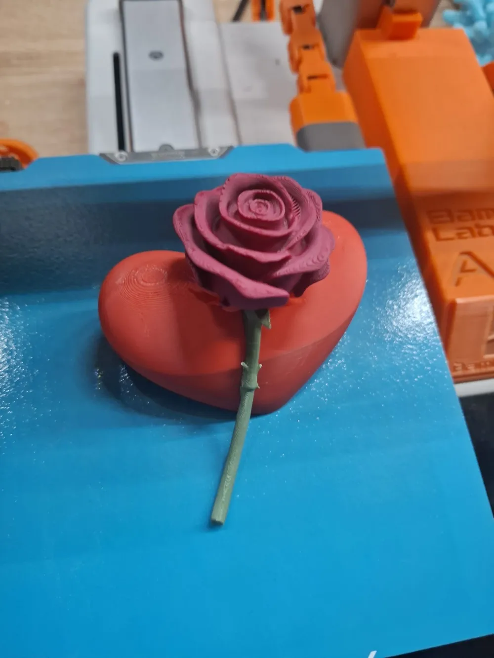 Herz mit Rose – Valentinstags-Deko-Heart with Rose – Kostenloses 3D ...