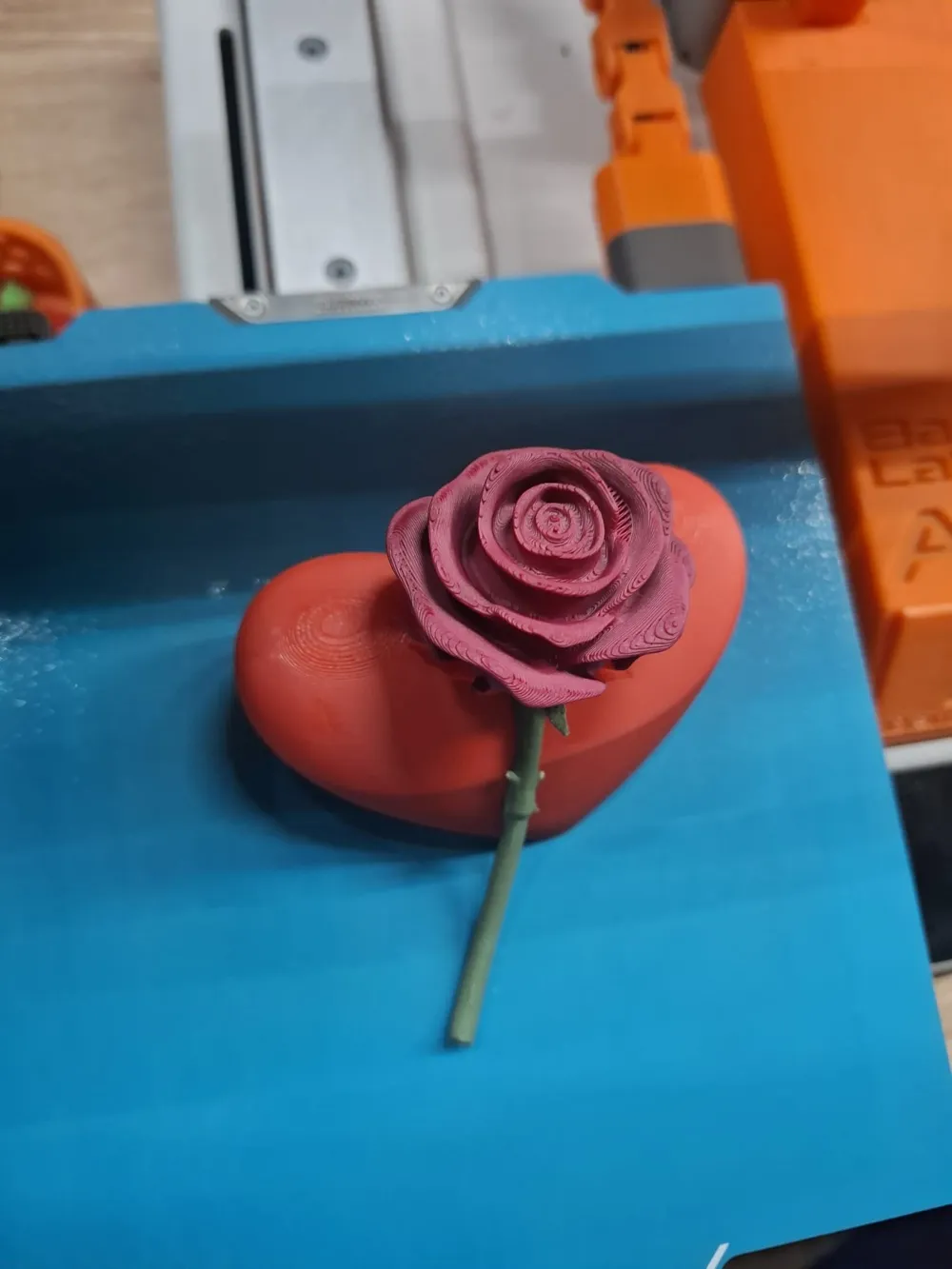 Herz mit Rose – Valentinstags-Deko-Heart with Rose – Kostenloses 3D ...