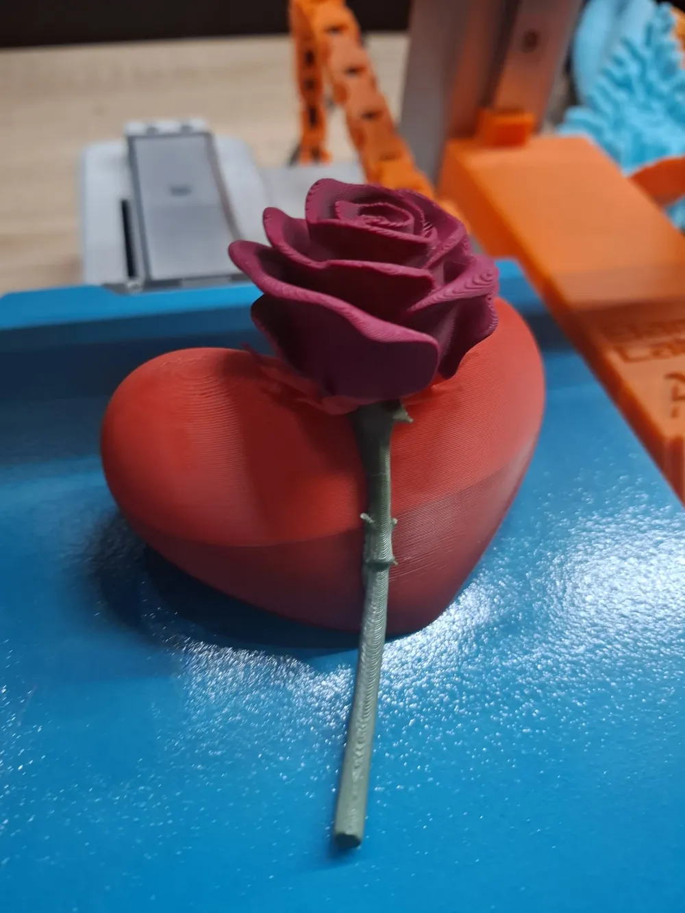 Herz mit Rose – Valentinstags-Deko-Heart with Rose – Kostenloses 3D ...