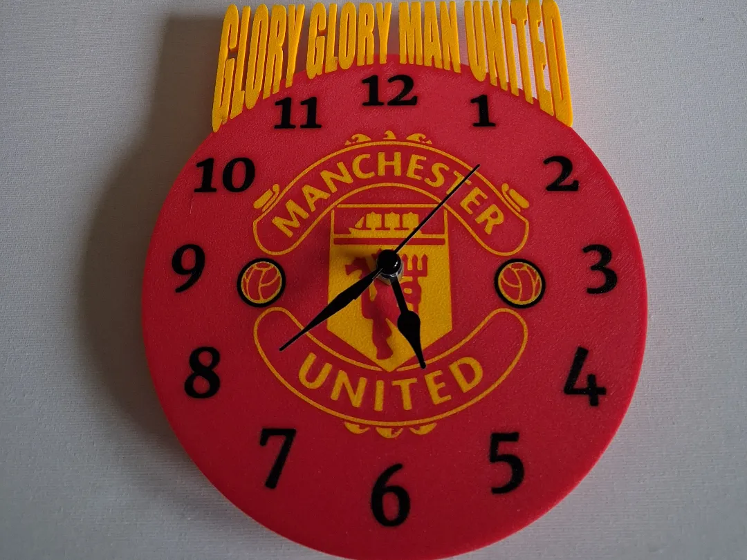 Manchester united clock by Brammerdk MakerWorld: Download Free 3D Models