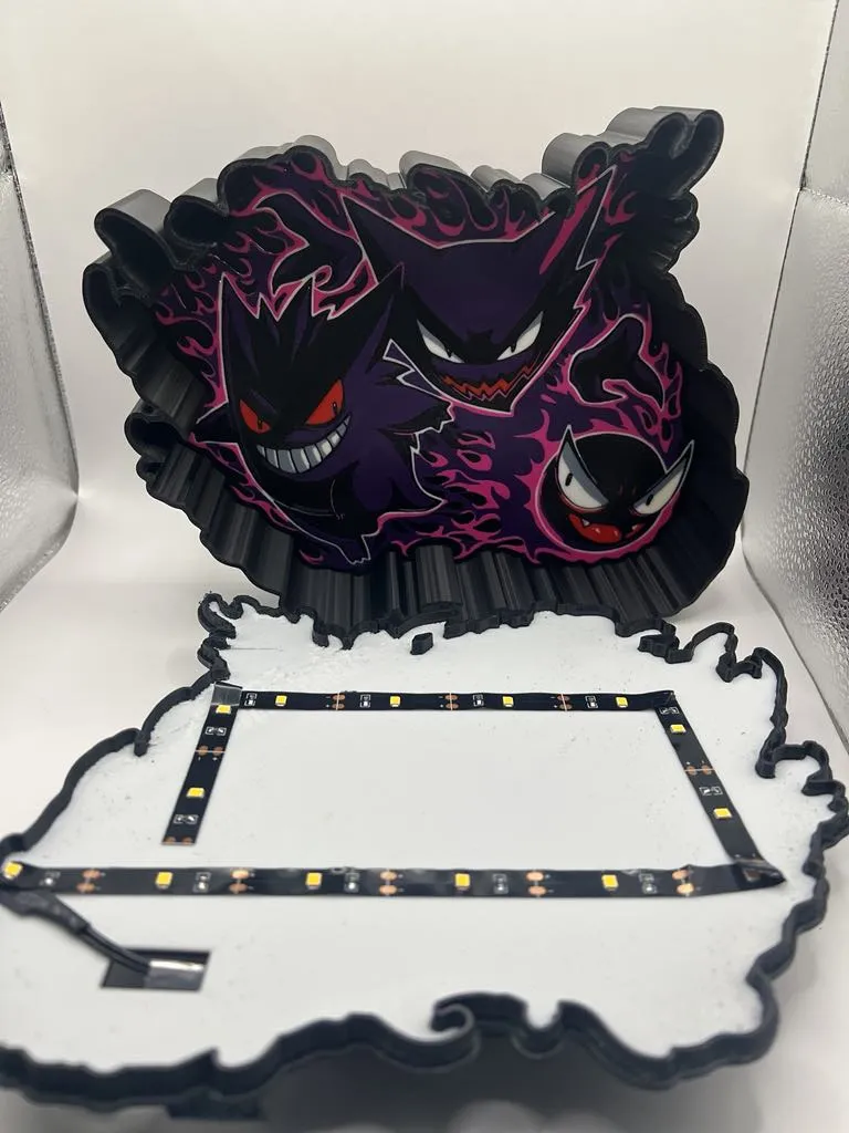 Gengar Pokemon lightbox - Free 3D Print Model - MakerWorld
