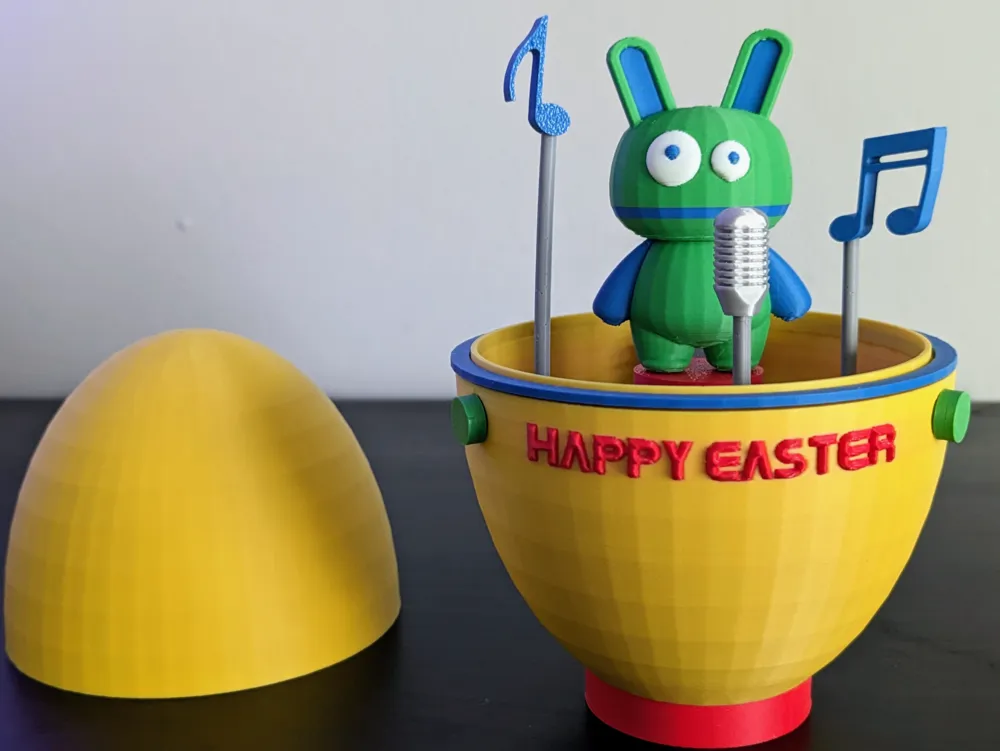 Surprise Bunny Easter Egg Mechanical Toy by Taa Design - MakerWorld