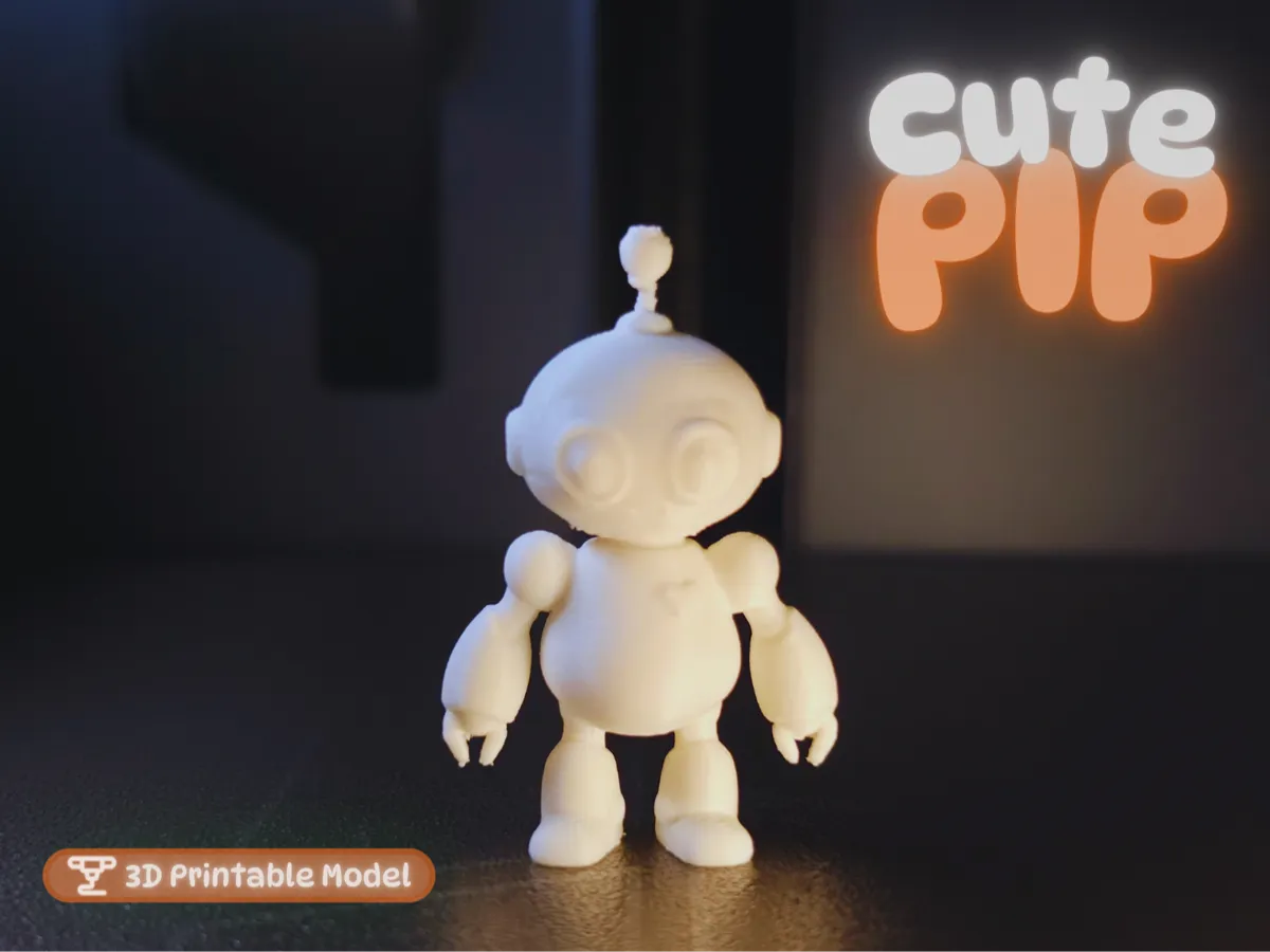 PIP - Little Cute Robot - Free 3D Print Model - MakerWorld