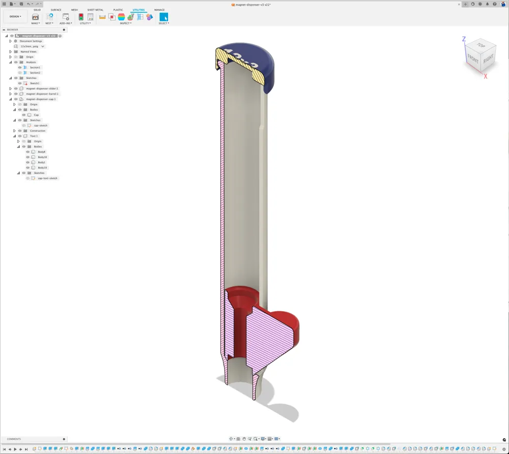 Embedded Magnet Dispenser Tool / 3D-Print Embedded Magnet Tool by Brian ...