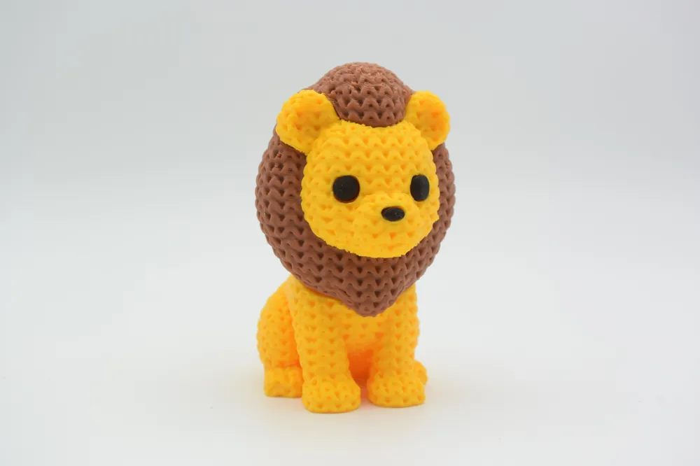 Knitted Lion - Free 3D Print Model - MakerWorld