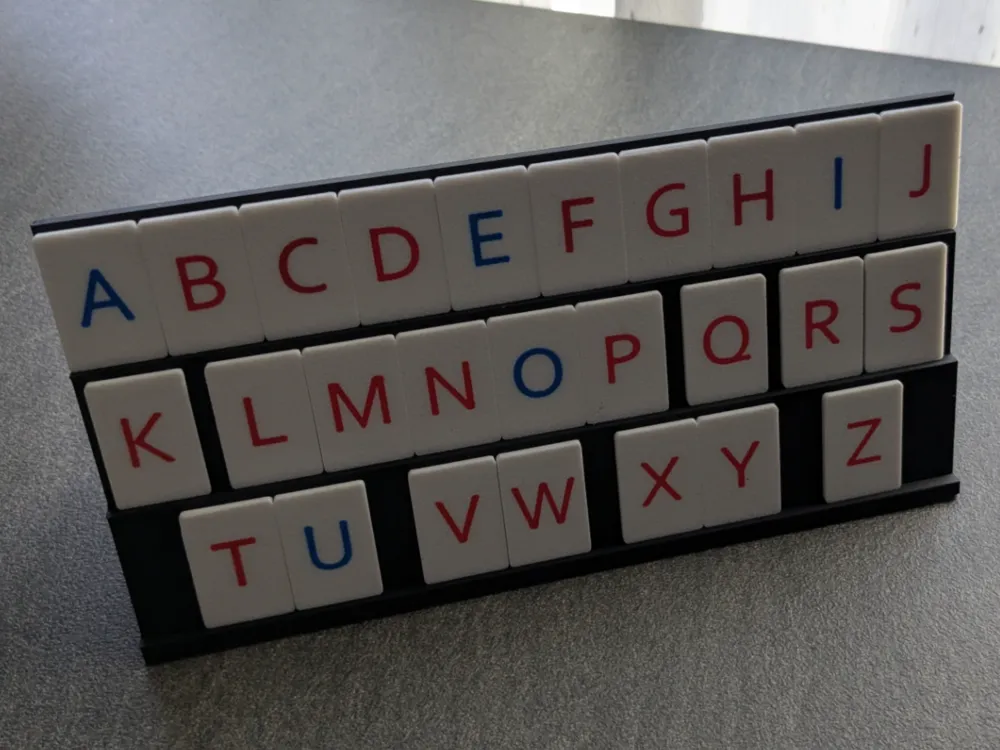 Alphabet Letter Tiles with Stand (English set) - Free 3D Print Model ...