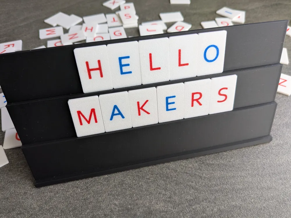 Alphabet Letter Tiles with Stand (English set) - Free 3D Print Model ...