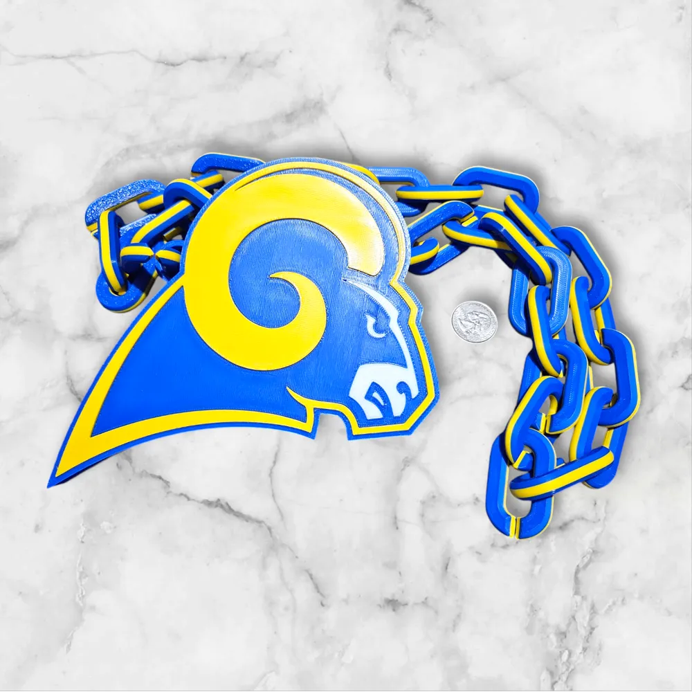 Los Angeles Rams Old Logo Big Emblem and Chainlink by NoProblem ...