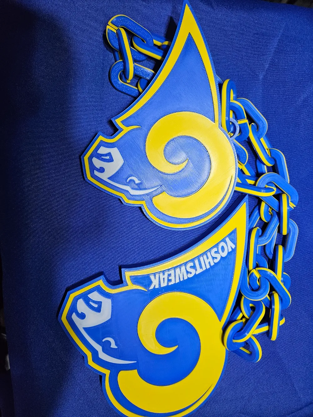 Los Angeles Rams Old Logo Big Emblem and Chainlink by NoProblem ...