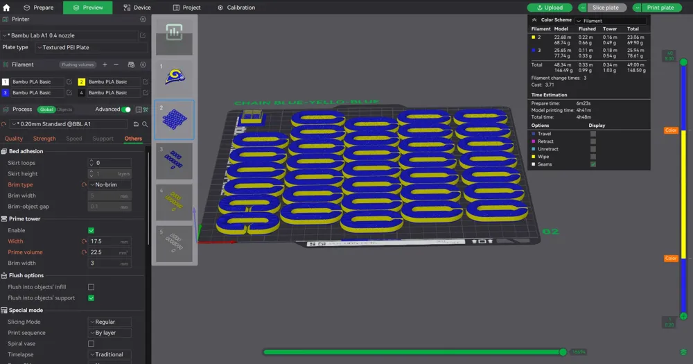 Los Angeles Rams Old Logo Big Emblem and Chainlink - Free 3D Print ...