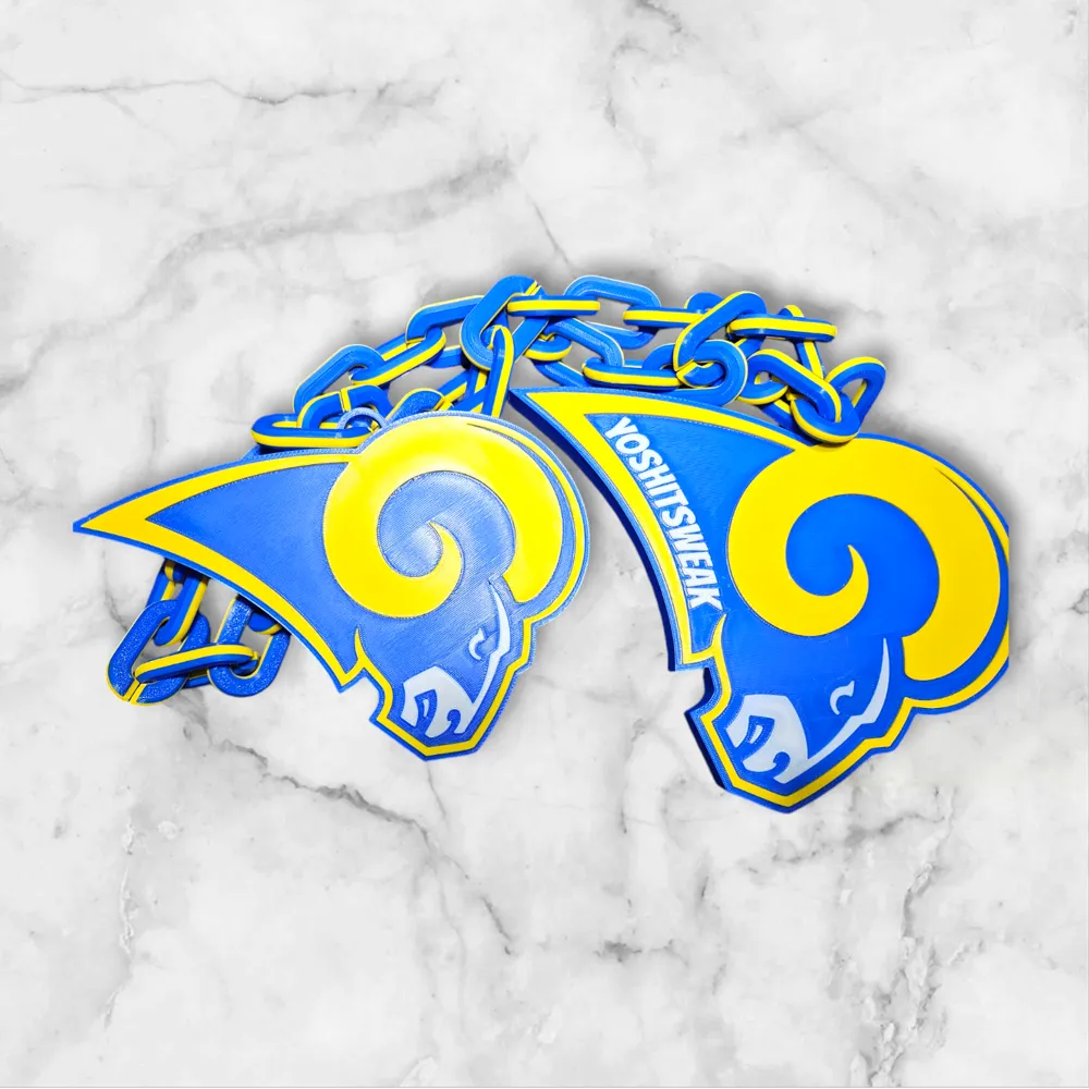 Los Angeles Rams Old Logo Big Emblem and Chainlink by NoProblem ...