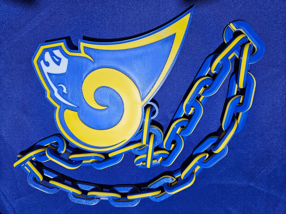 Los Angeles Rams Old Logo Big Emblem and Chainlink by NoProblem ...