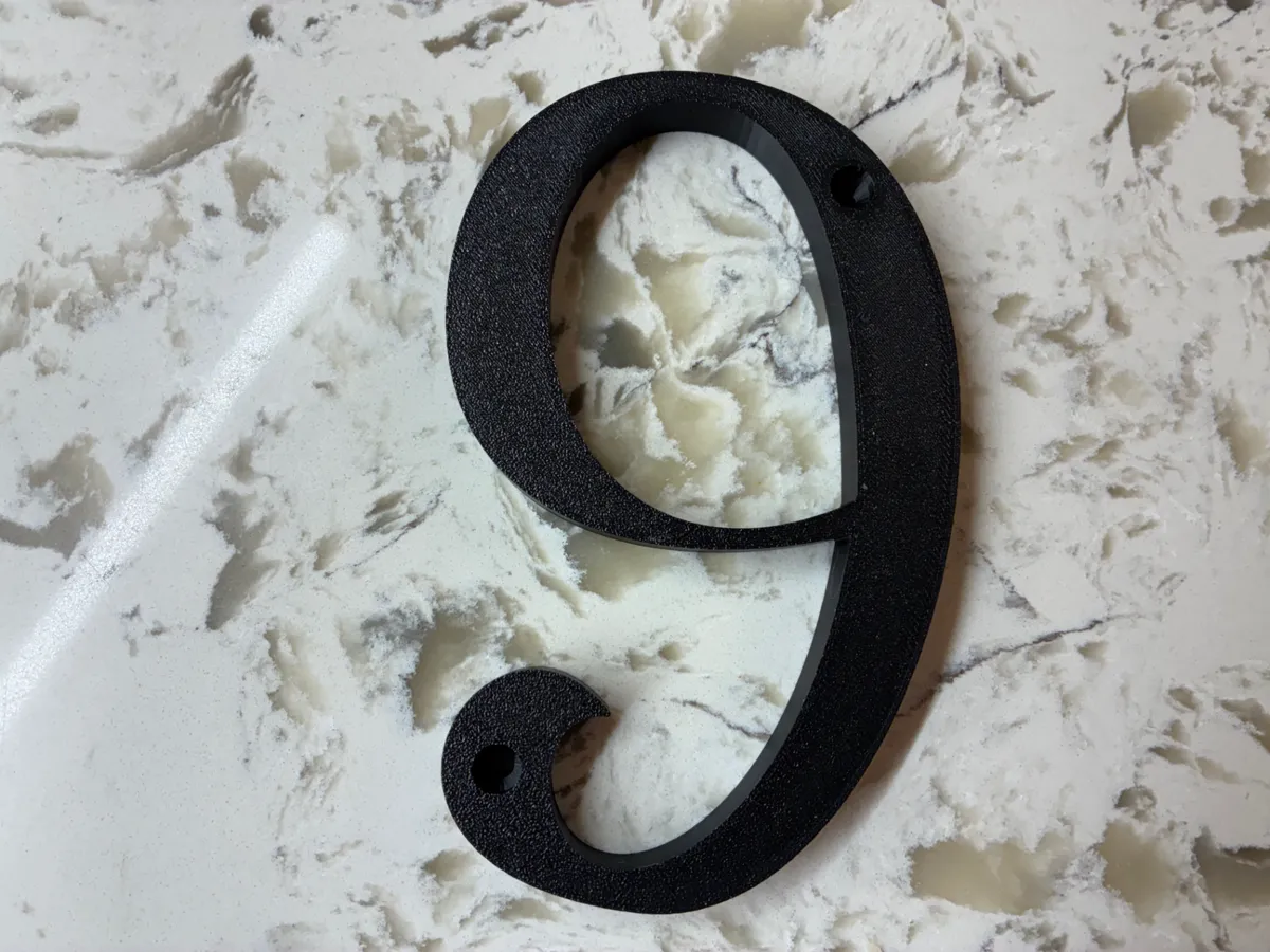 HOUSE NUMBERS 6 INCH MAGIC BOLD SCRIPT by RETIRED BUDS 3D PRINTING ...