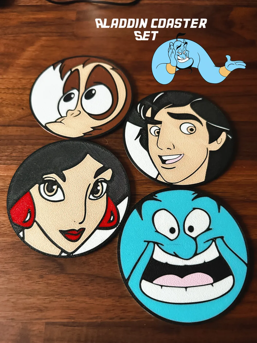Aladdin Coaster Set AMS Ready - Free 3D Print Model - MakerWorld