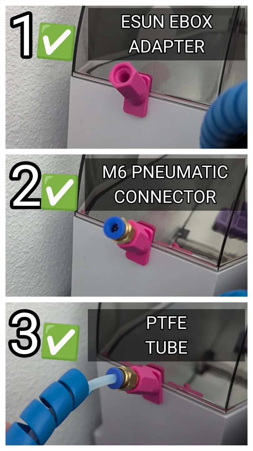 eSun eBox PTFE Fitting Adapter With M6 Coupling Remixed by cosmicramen - MakerWorld