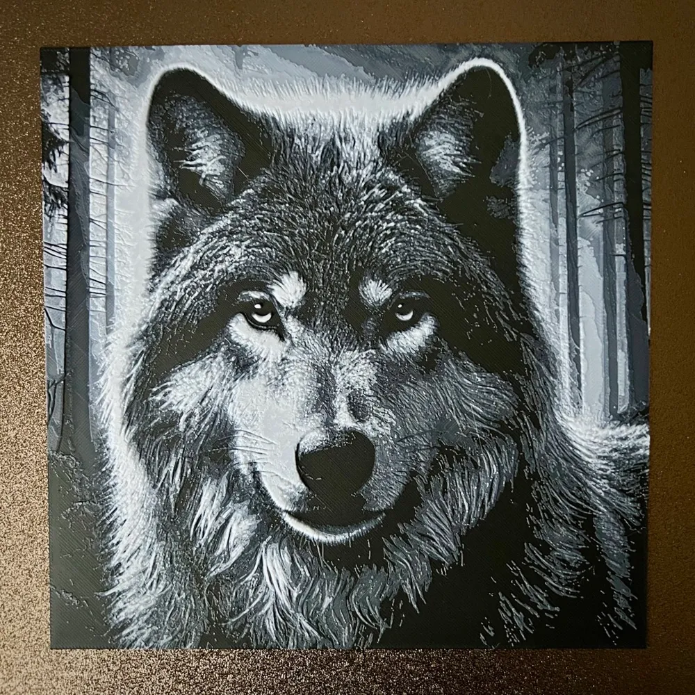 HueForge - Wolf by Ligurio - MakerWorld