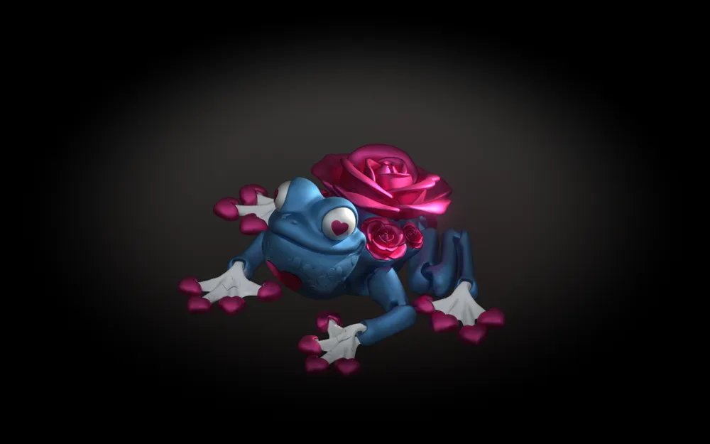 Frog Grenouille Valentine's Day Flexi by thierry.57 - MakerWorld