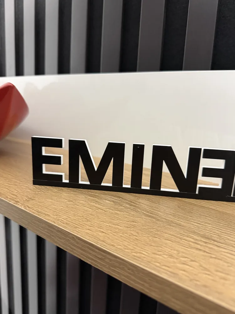 Eminem - Name Sign Rap - Free 3D Print Model - MakerWorld