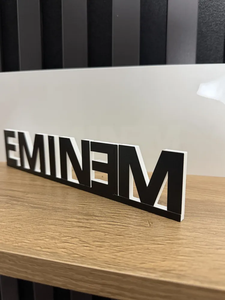 Eminem - Name Sign Rap - Free 3D Print Model - MakerWorld