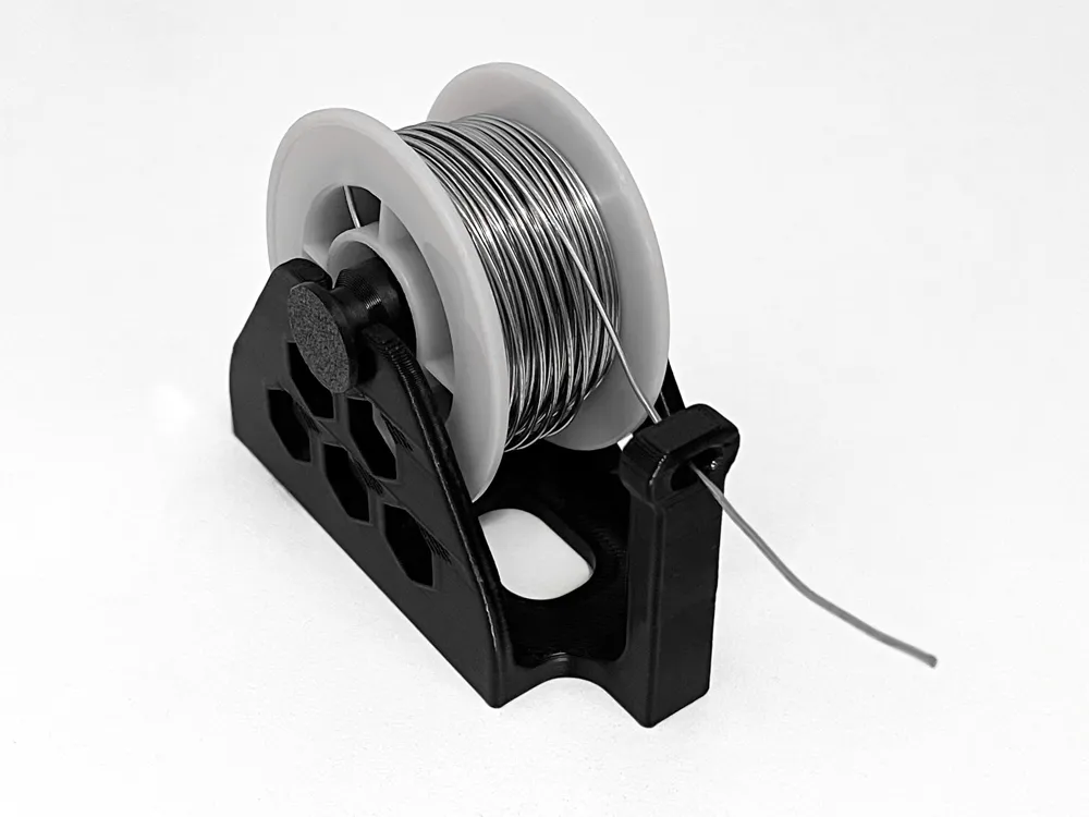 Solder Spool Holder with Guide - 2 Sizes by br1acc - MakerWorld