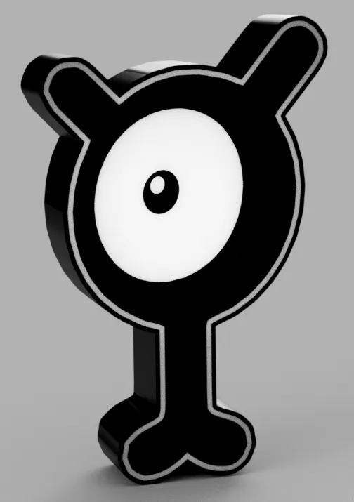 Pokemon - 0201 Unown Y LED Lamp by BeeTee 3D - MakerWorld
