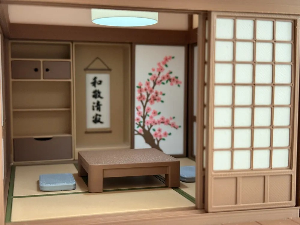 Japanese Style Book Nook | Tea House Diorama - Free 3D Print Model ...