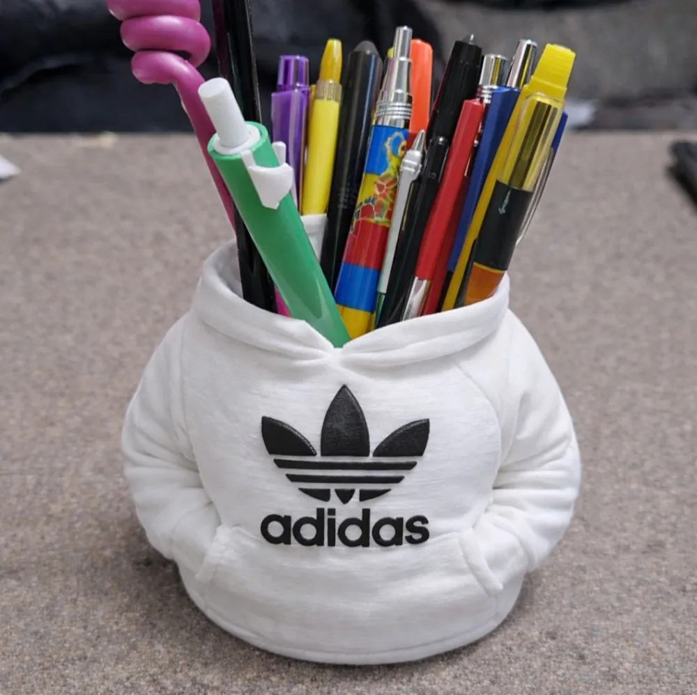 Adidas new logo hoodie pen holder - Free 3D Print Model - MakerWorld