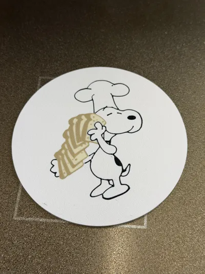 Thanksgiving Chef Snoopy Toast Coaster by eqdizzle MakerWorld: Download ...