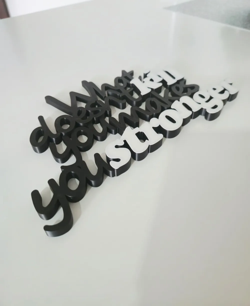 Frase iconica "What doesn't kill you..." 3D - Free 3D Print Model ...