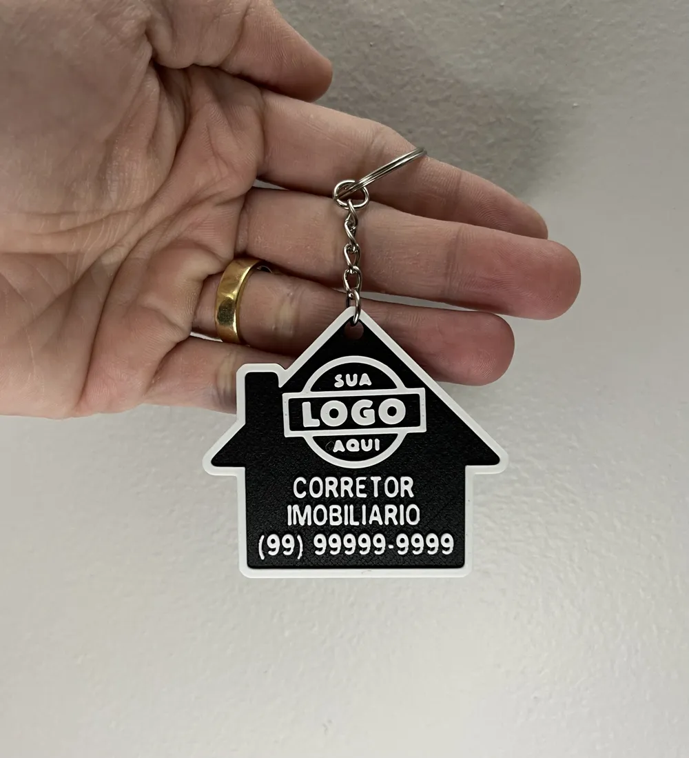 Customizable Keychain Real Estate Agencies / Realtors - Free 3D Print ...