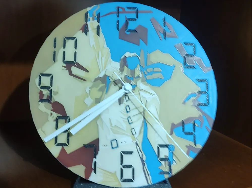 Hueforge Freddy Mercury clock by 3dprints95 - MakerWorld