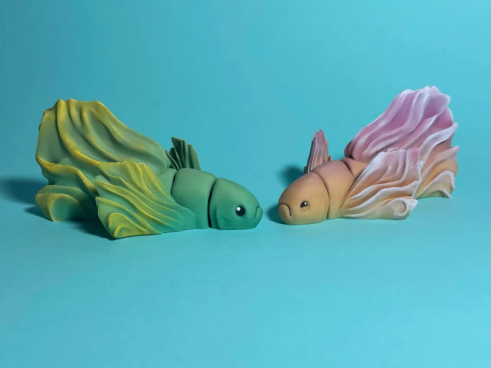 Articulated Betta Fish - Easy Print - Free 3D Print Model - MakerWorld