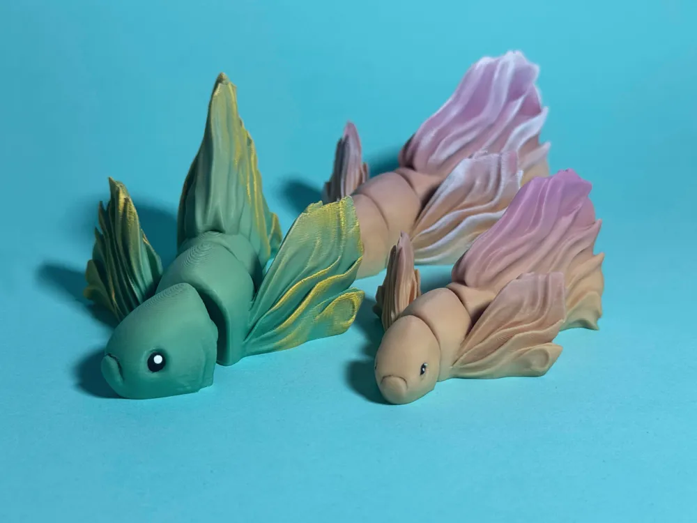 Articulated Betta Fish - Easy Print - Free 3D Print Model - MakerWorld