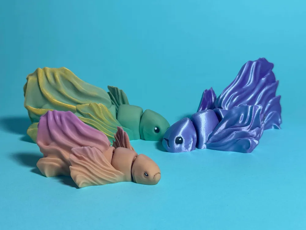 Articulated Betta Fish - Easy Print - Free 3D Print Model - MakerWorld