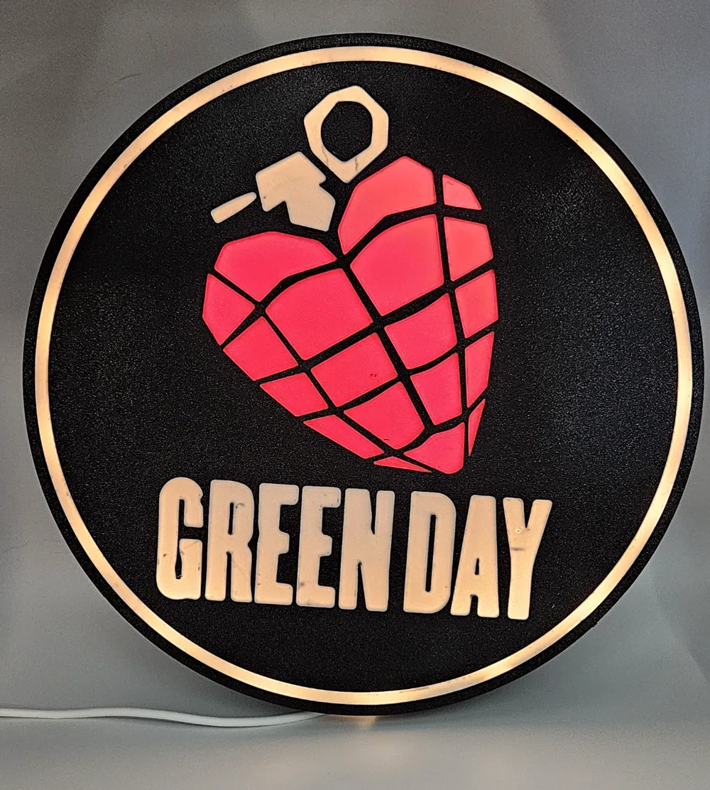 Green Day Grenade Light Box by PrintedColorado - MakerWorld