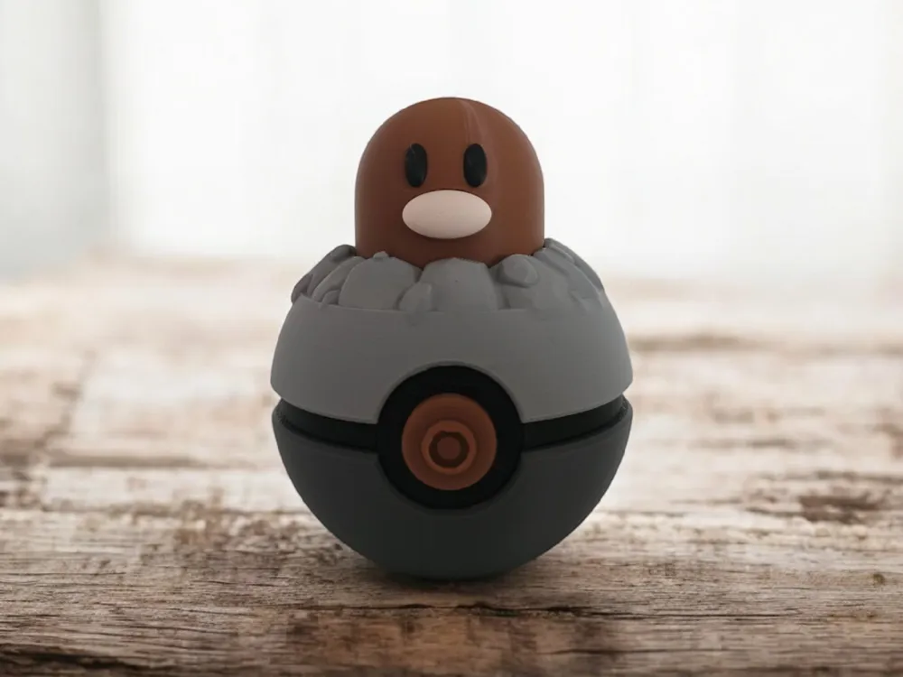 #0050 Diglett Pokeball - Multiparts by 3D Girl MakerWorld: Download ...